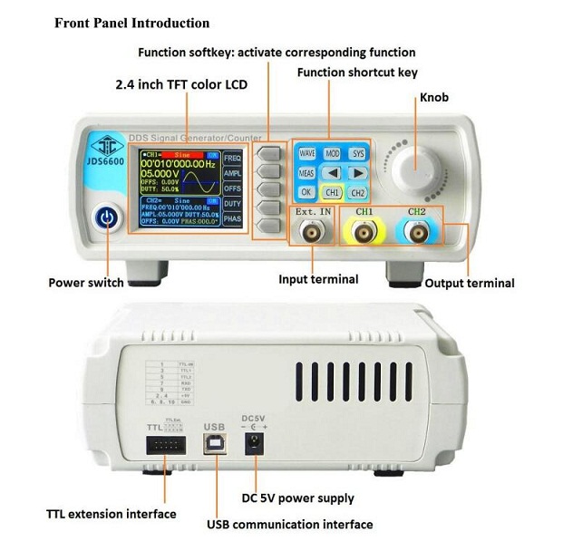 JDS6600-60M Digital Control DDS Signal Generator Function Arbitrary ... JDS6600-60M Digital Control DDS Signal Generator Function Arbitrary ...