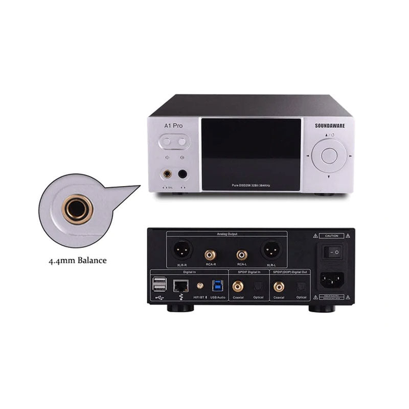 A1PRO Streaming Music Player Digital Turntable Decoding Amplifier Silv