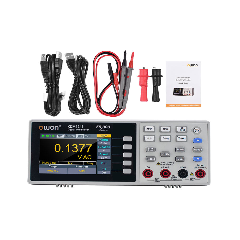 Owon XDM1241 Digital Multimeter Rechargeable 55000 Counts High Accurac