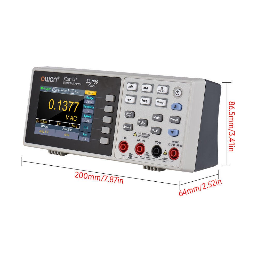 Owon XDM1241 Digital Multimeter Rechargeable 55000 Counts High Accurac