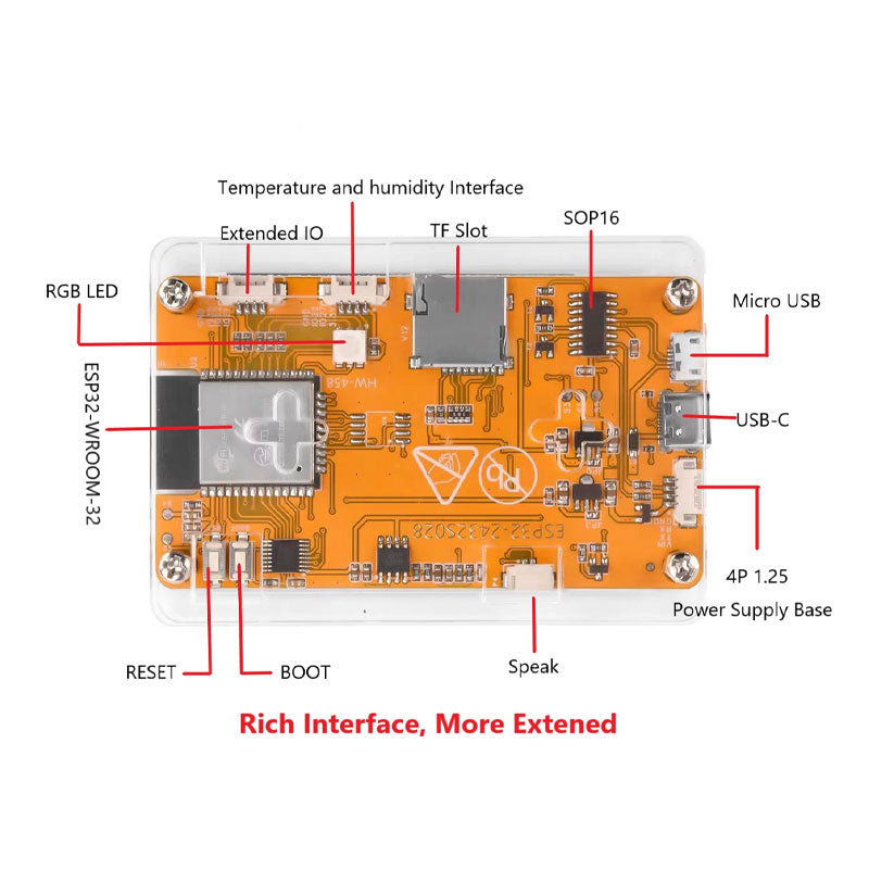 HW-458 ESP32 980KH/s BTC Miner Solo Miner with 2.8" Touch Screen