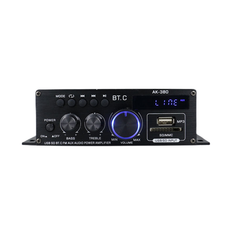 AK380 Mini HiFi Power Amplifier 40Wx2 Home/Vehicle Multifunctional Blu