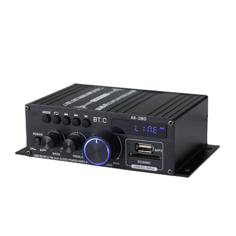 AK380 Mini HiFi Power Amplifier 40Wx2 Home/Vehicle Multifunctional Blu