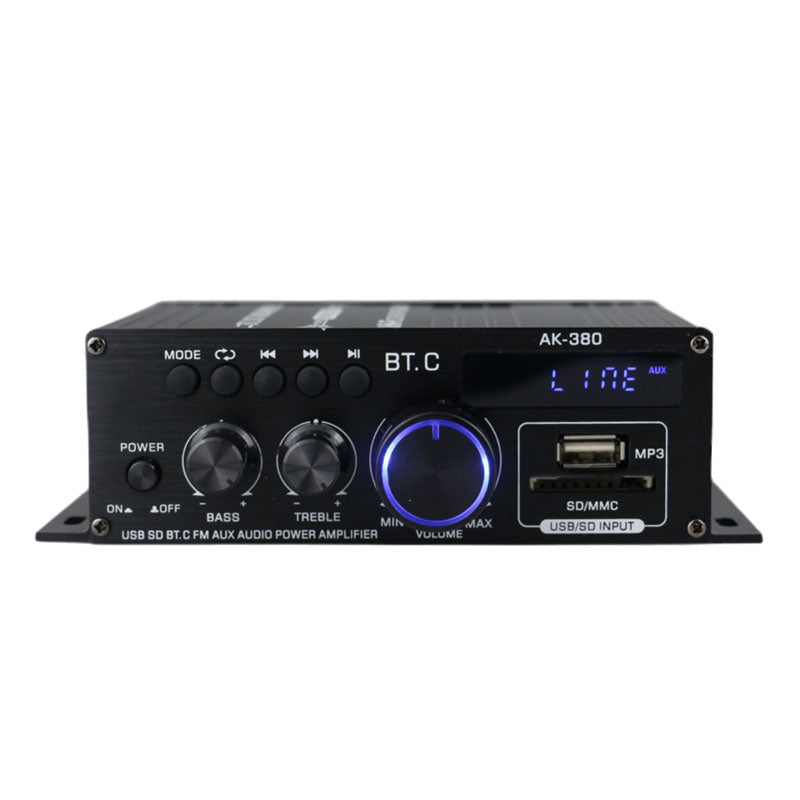 AK380 Mini HiFi Power Amplifier 40Wx2 Home/Vehicle Multifunctional Blu