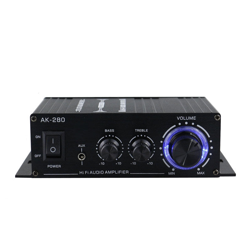 AK-280 Portable Vehicle Mini Power Amplifier 2.0 Channel 40W+40W HiFi