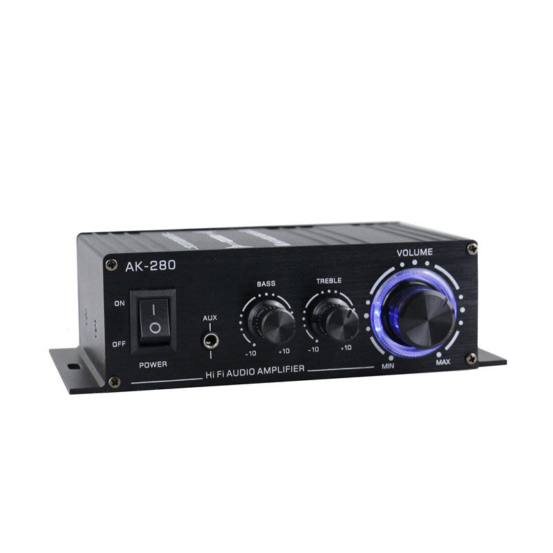 AK-280 Portable Vehicle Mini Power Amplifier 2.0 Channel 40W+40W HiFi