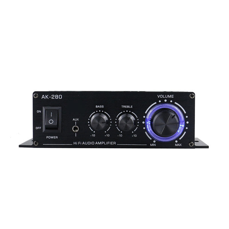 AK-280 Portable Vehicle Mini Power Amplifier 2.0 Channel 40W+40W HiFi