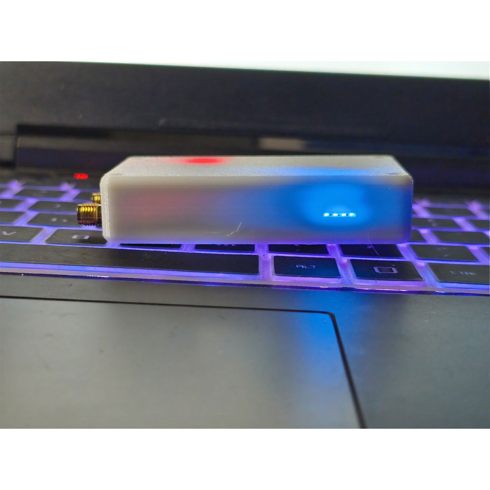 White 3D-Printed Mini ESP32 Marauder Development Board Positioning Mod