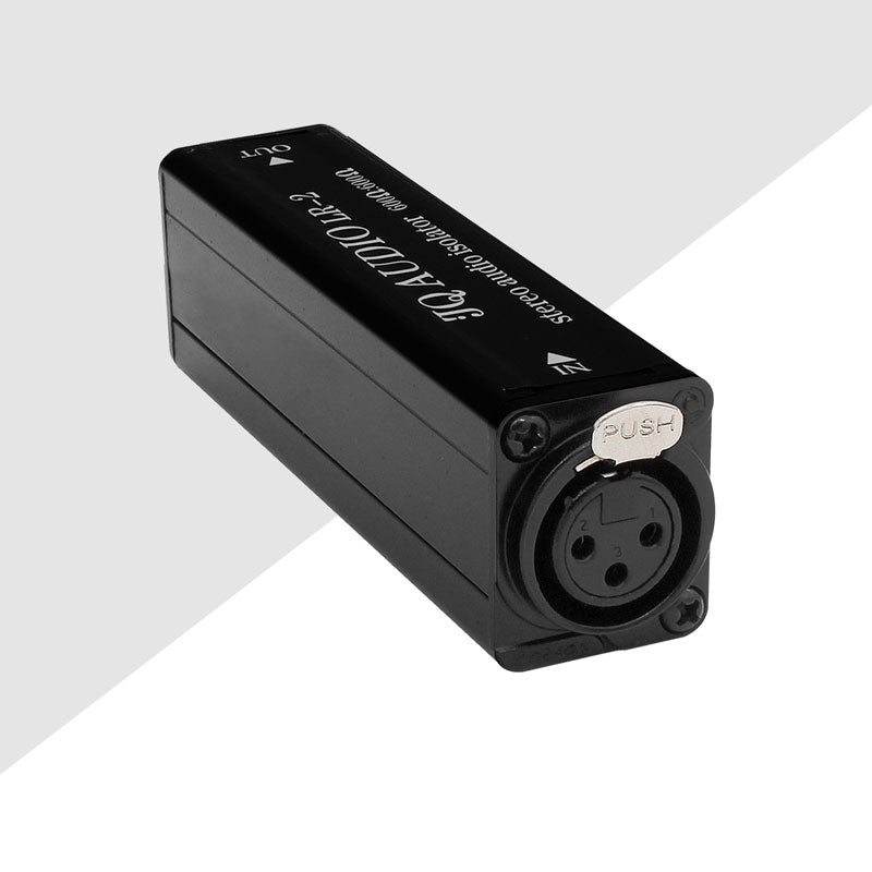 Single LR-2 Stereo Audio Signal Isolator Metal Shell Computer Noise Is
