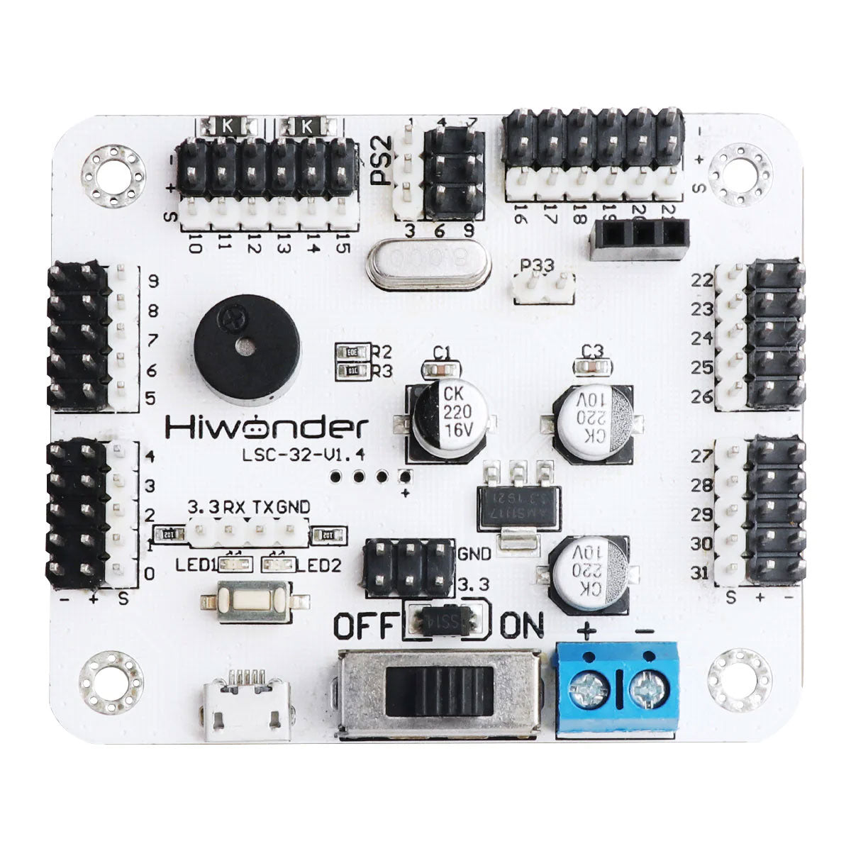 Hiwonder LSC-32 32-Channel Servo Controller Board Mainboard for PS2 Co