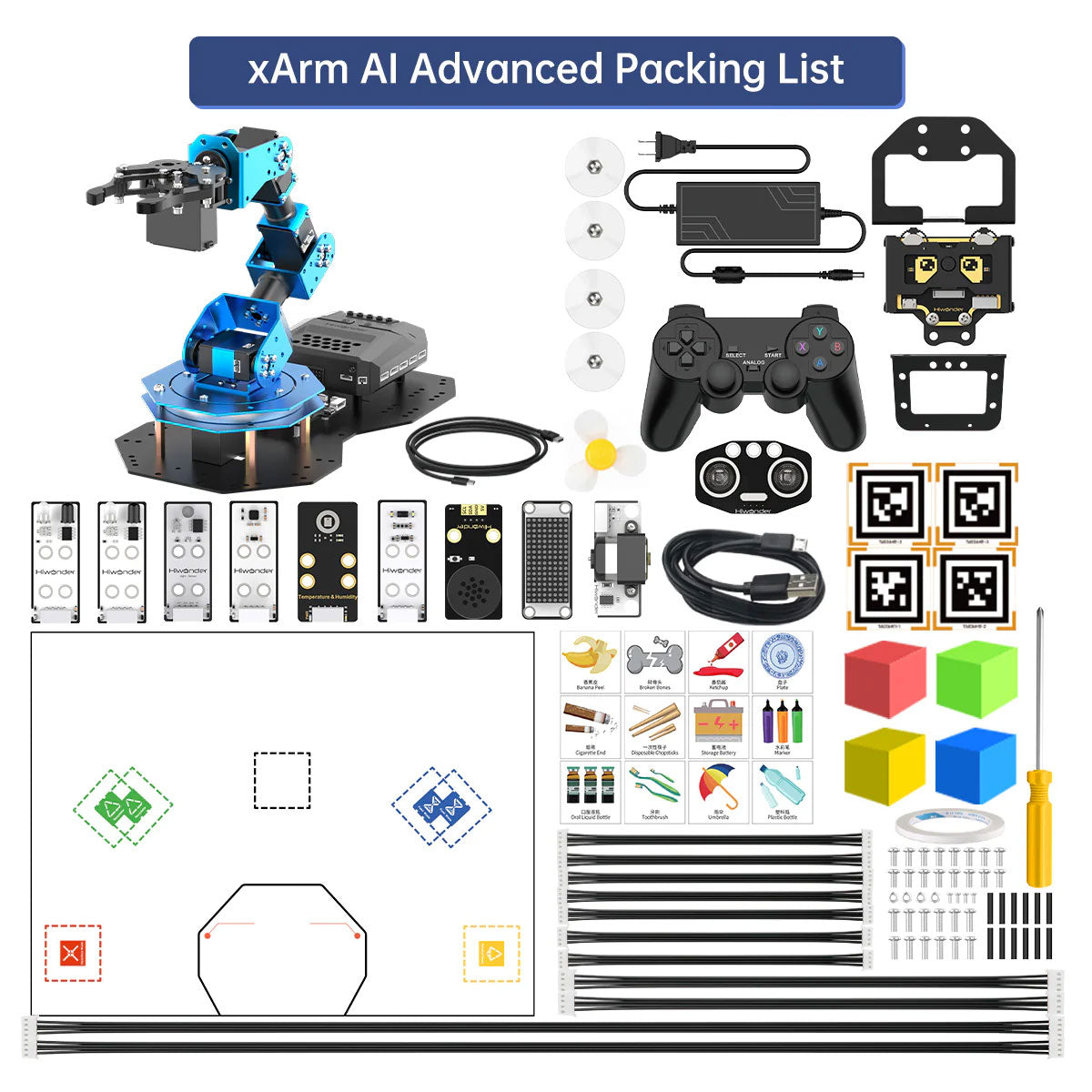 Hiwonder xArm AI 5DOF AI Vision Robotic Arm (Advanced Version with Mor