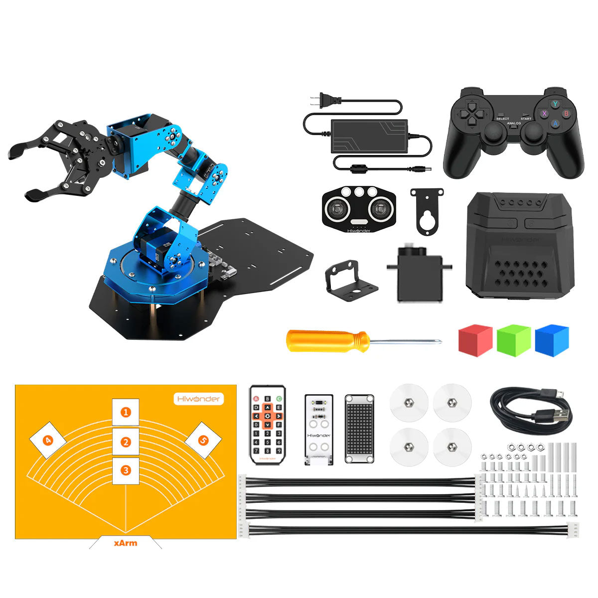 Hiwonder xArm2.0 6DOF Robot Arm Assembled Desktop Robotic Arm for Scra