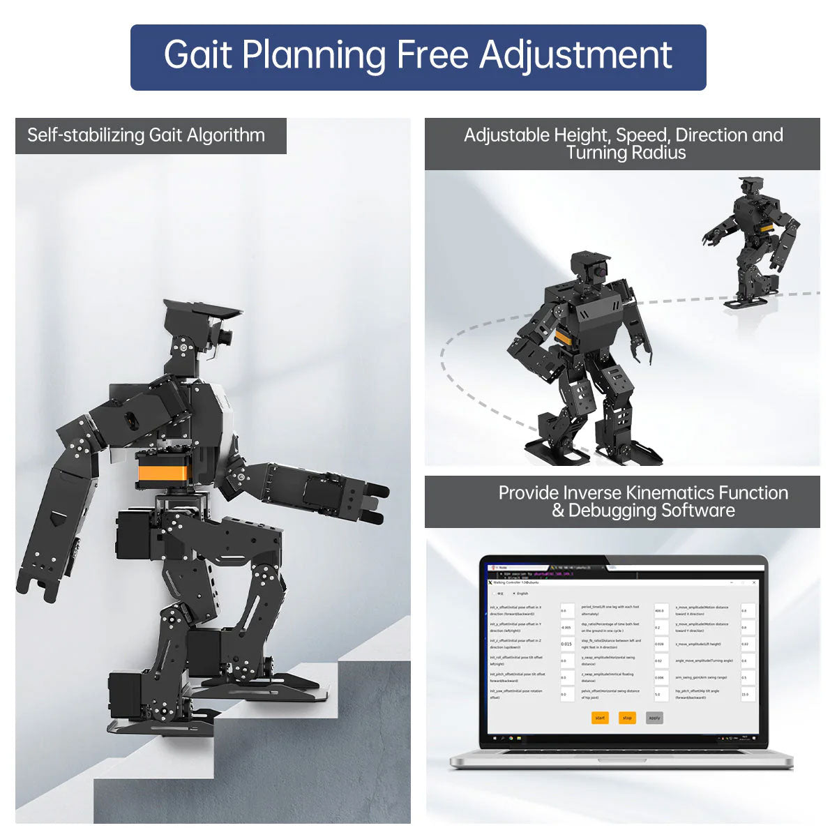 Hiwonder AiNex AI Vision Humanoid Robot Biped Robot 24DOF Standard Ver