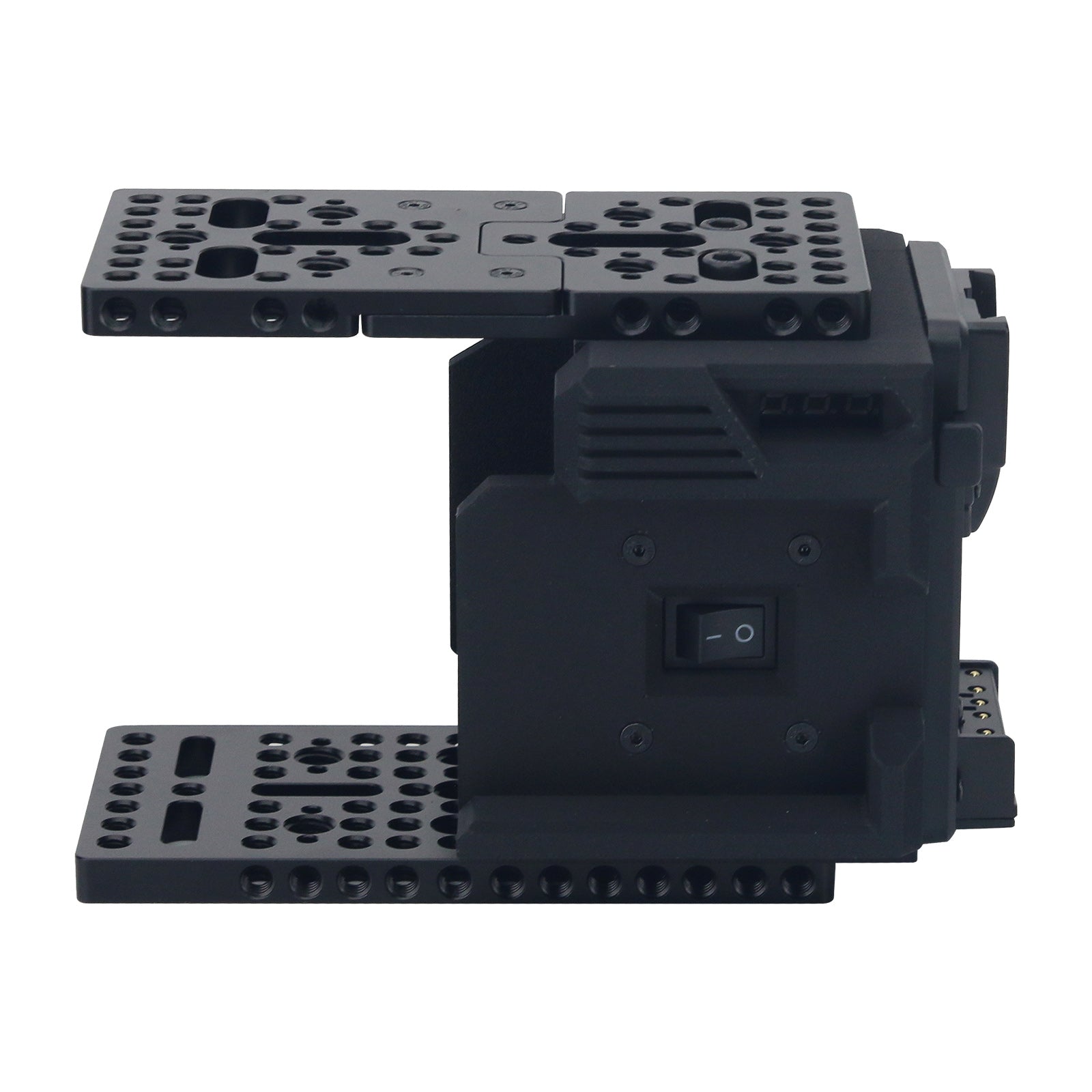 Upgraded FusionRig Camera Cage Expansion Module with XLR Handle Extens