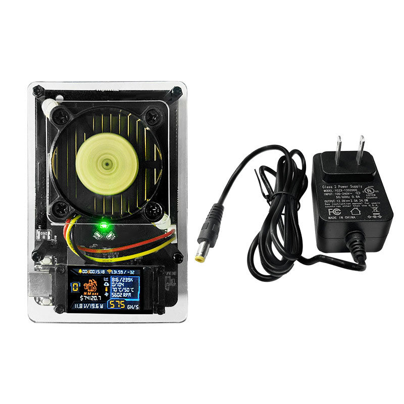 NMaxe Bitcoin Miner ESP32-S3R8 BM1366 Asic Chip 500+GH/s 1.14-inch LCD