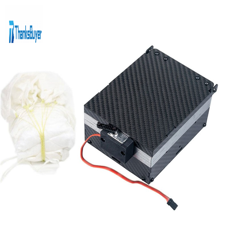 2.4M UAV Parachute + Parachute Opener Ejector Box Carbon Fiber for 8-1