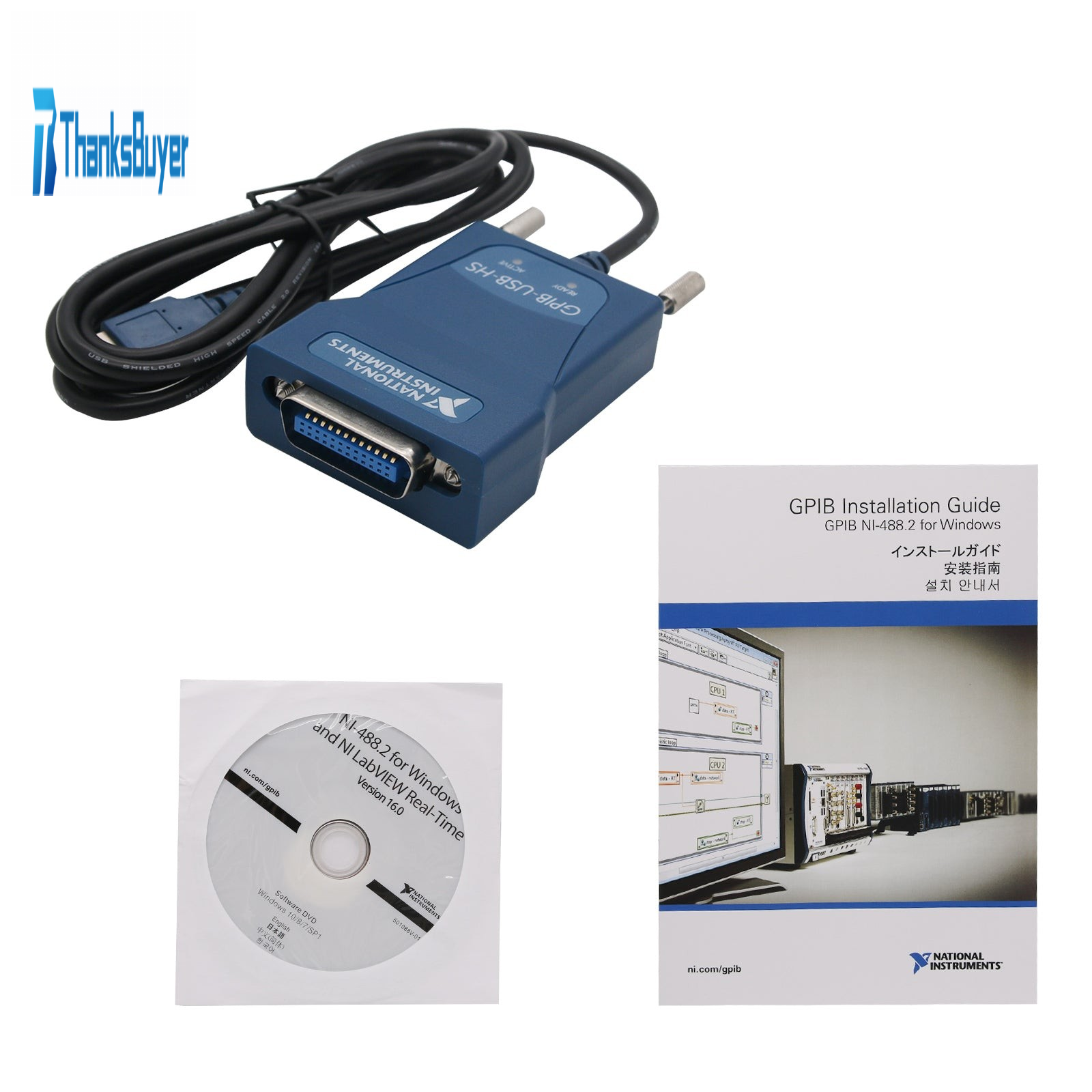 National Instruments GPIB-USB-HS Interface Adapter IEEE 488 with Chine