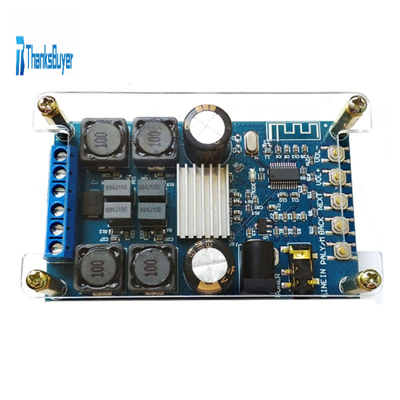 2x50W Bluetooth Digital Amplifier Board Audio Amp Board w/ Acrylic She