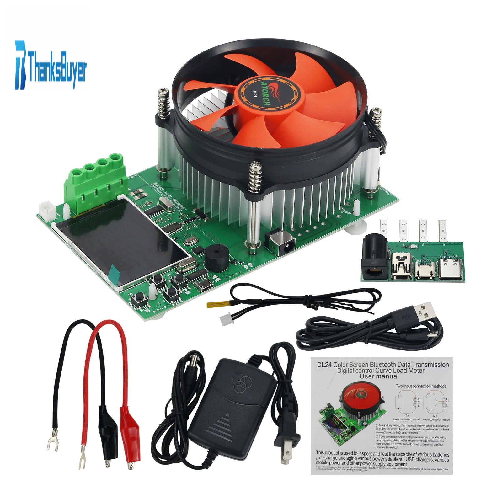 DL24 150W Electronic Load Voltmeter Ammeter Battery Capacity Power Agi