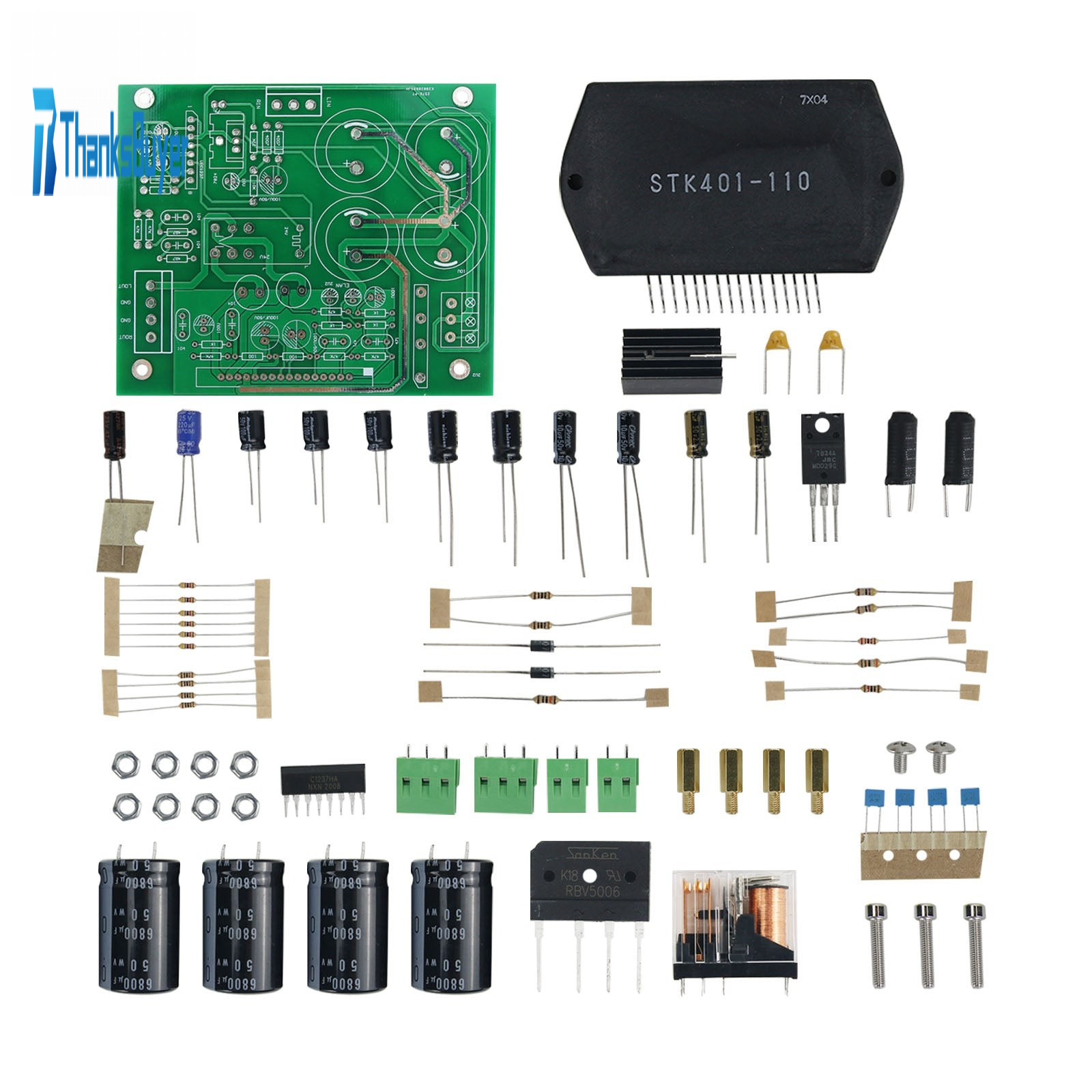 STK401-110 Amplifier Board DIY Kit HIFI Thick Film Power Amp Board 70W