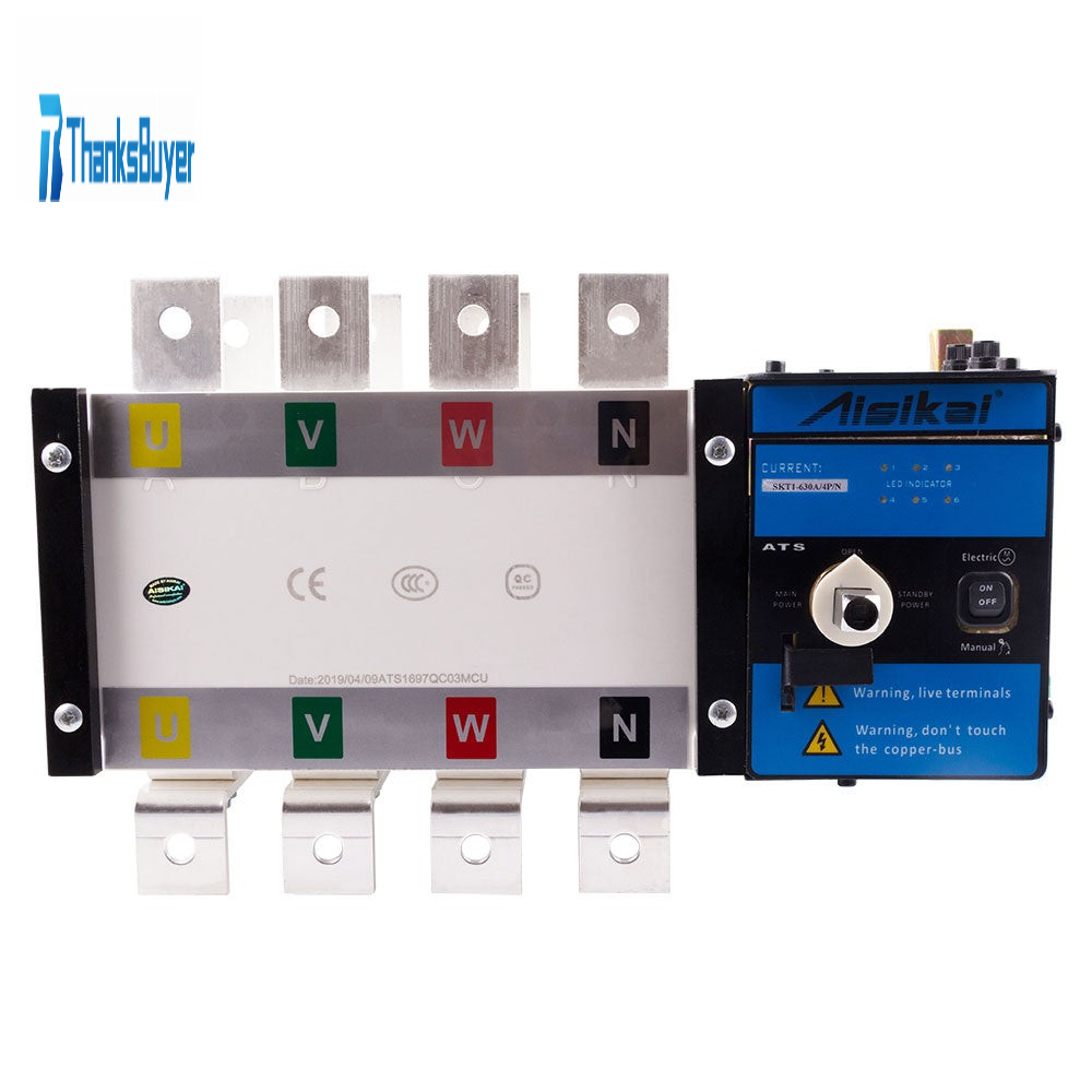 ATS-630A 4P Automatic Transfer Switch Generator Set Controller Intelli