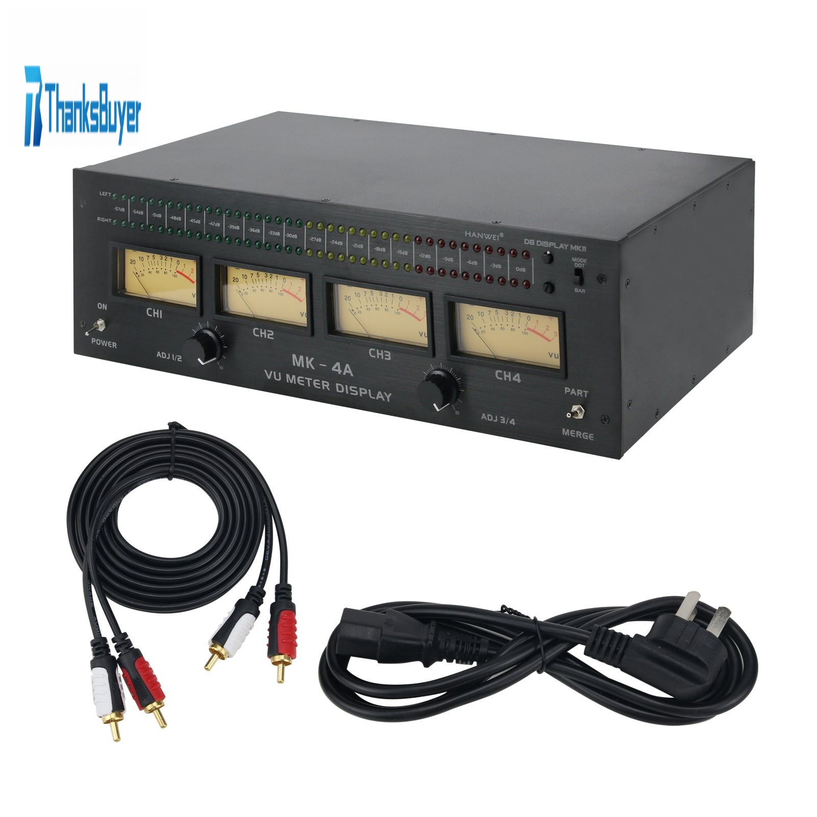 HANWEI MK-4A VU Meter Display DB Display 3U Four Level Signal Displays