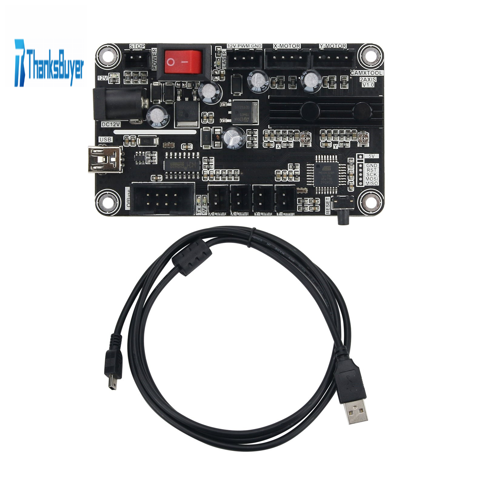 2 Axis GRBL Controller GRBL Control Board USB Port For DIY Small CNC L