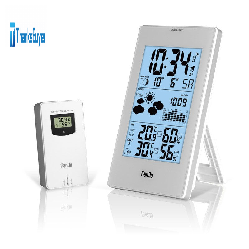 FanJu Indoor Outdoor Thermometer Hygrometer Barometer Wireless Weather