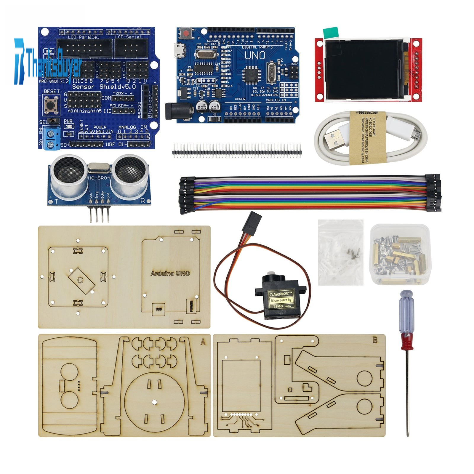 Ar-duino Mini Radar Detection Robot With Ultrasonic Radar +Controller
