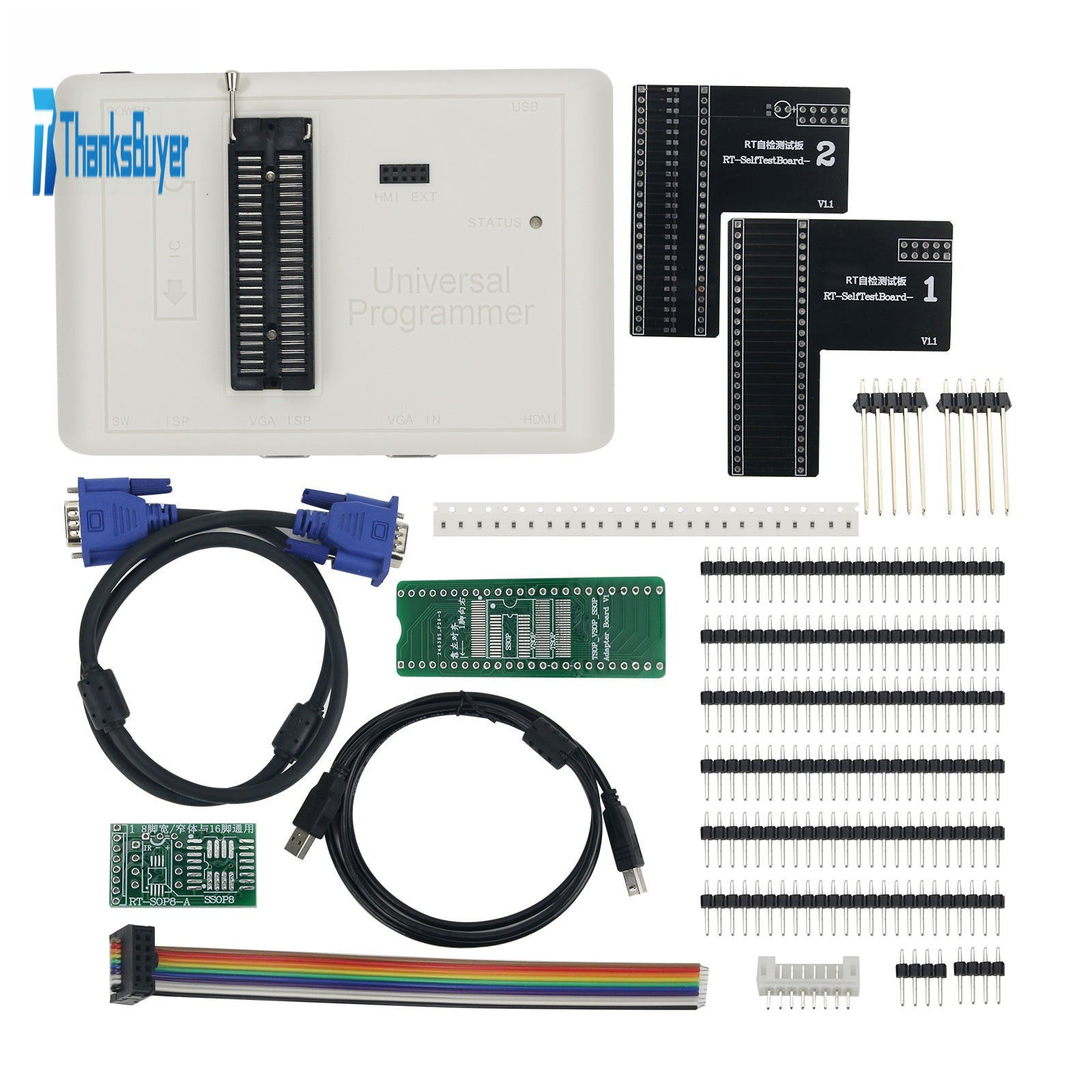 RT809H Universal Programmer Upgraded Version of 809F w/ RT Selftest Bo
