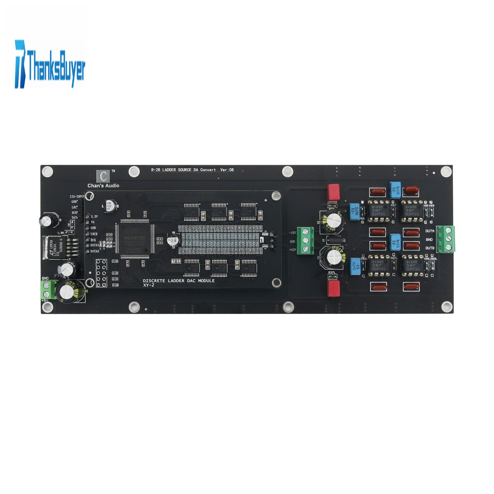 R2R-XY3-V8 Discrete Ladder DAC Module XY-2 Decoder DAC Board R-2R Ladd