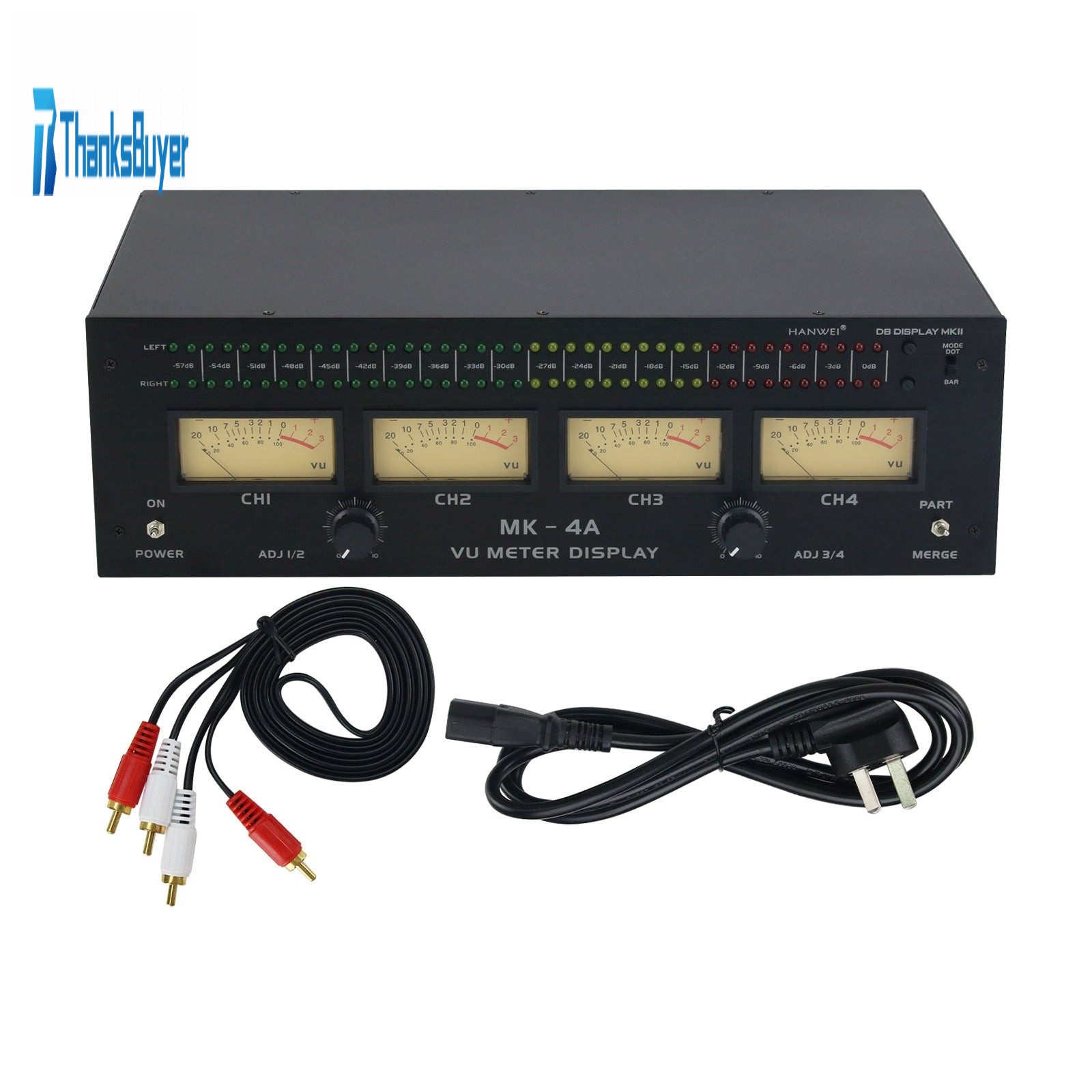 MK-4A 3U 4 VU Meter Display Audio VU Meter High Performance Level Mete