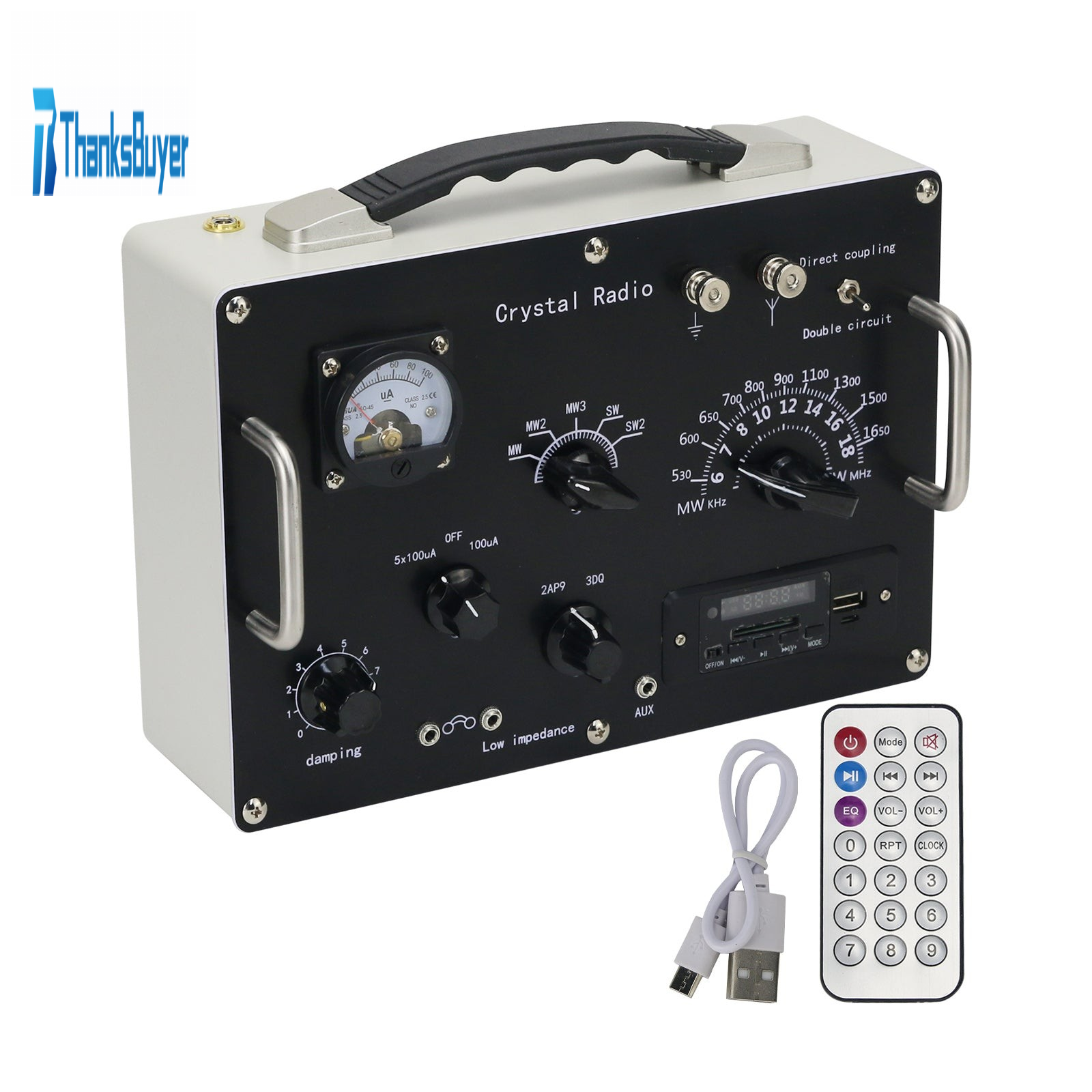 High Quality Crystal Radio Medium Wave and Shortwave Retro Crystal Rad