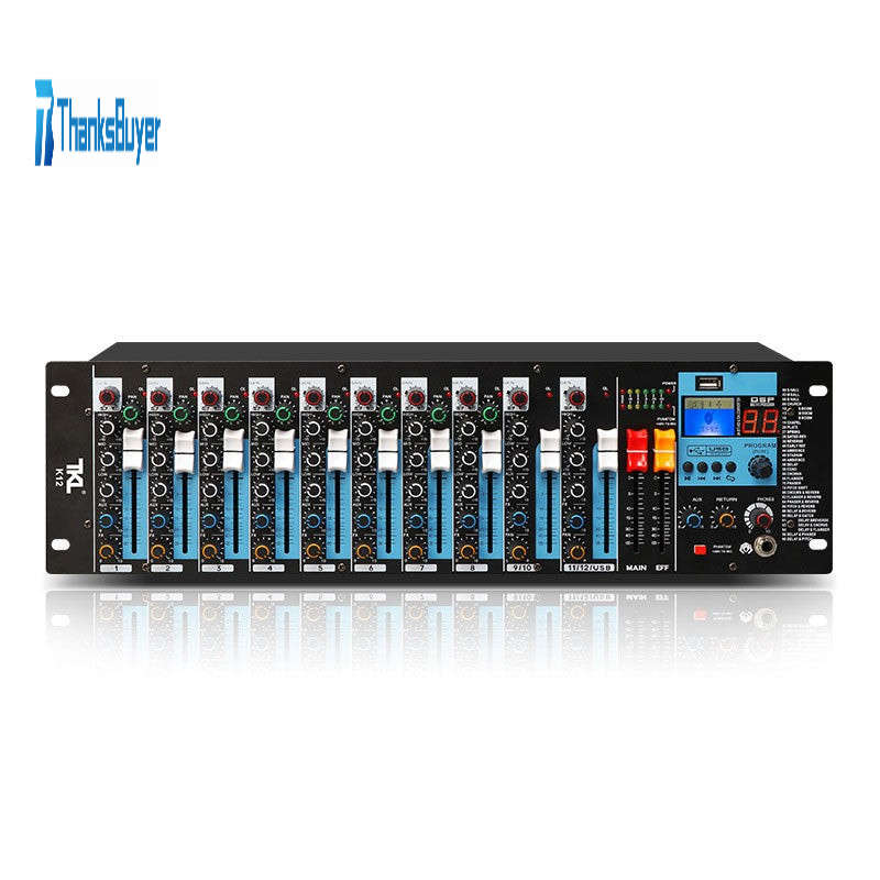 TKL K12 Professional 12-Channel Audio Mixer 24Bit Digital Stereo Effec