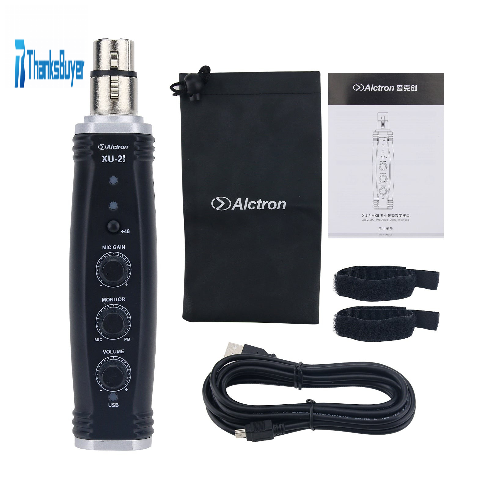 Alctron XU-2 MKII XLR to USB Microphone Digital Signal Converter XLR/U