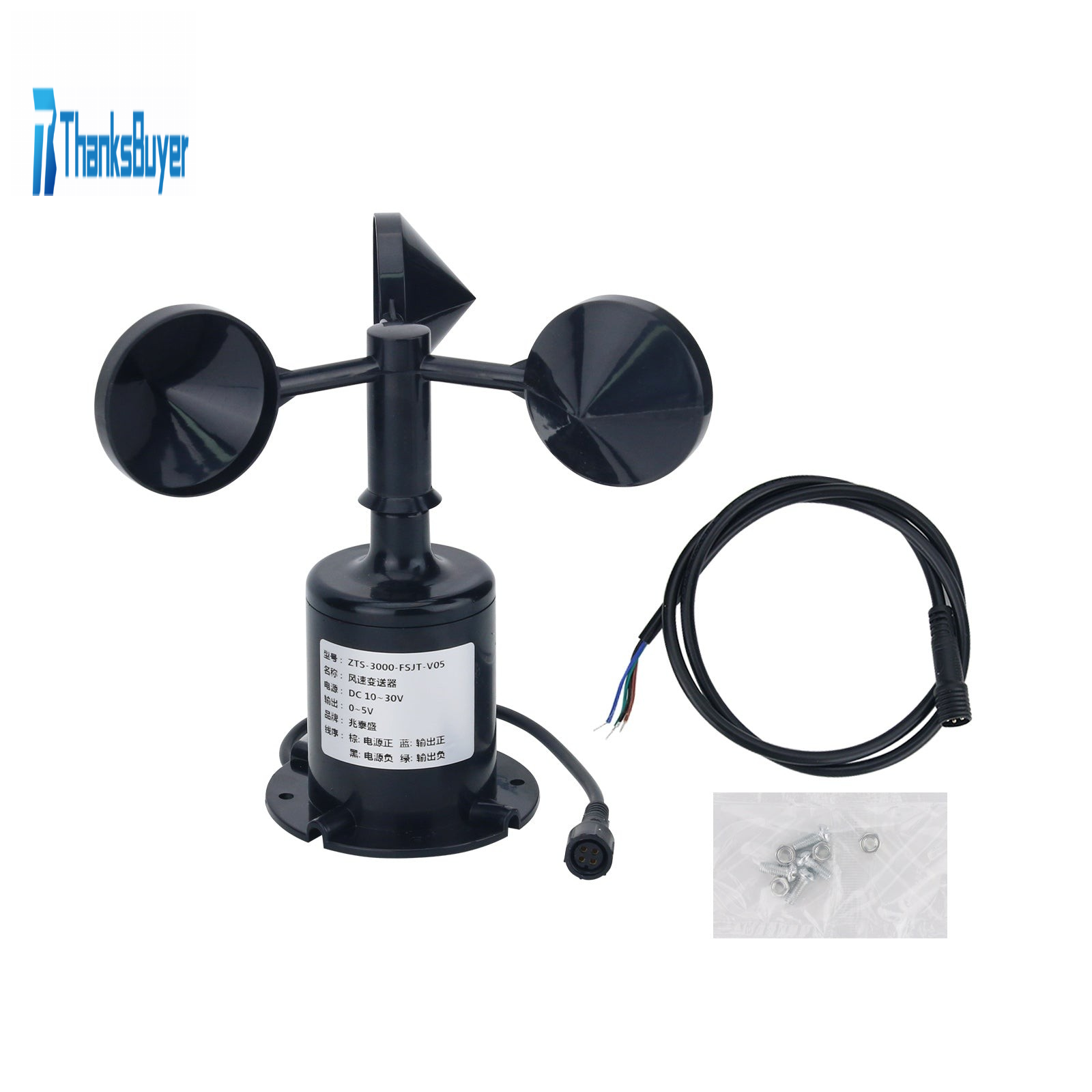Wind Speed Sensor Wind Speed Anemometer with 0-5V Output Applied to Co