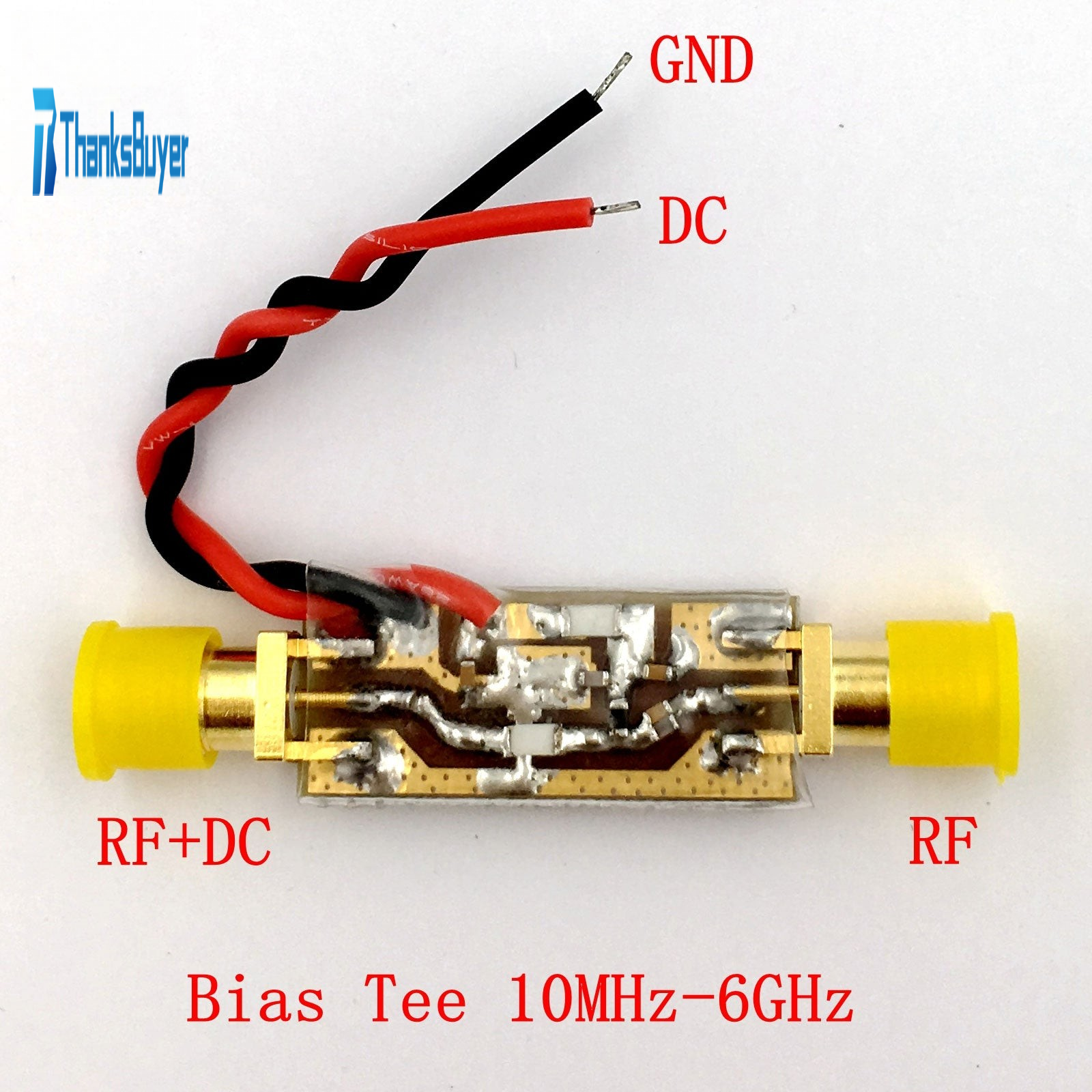 10MHz - 6GHz Bias Tee Module Wideband RF Feeder DC Block SMA Female Co