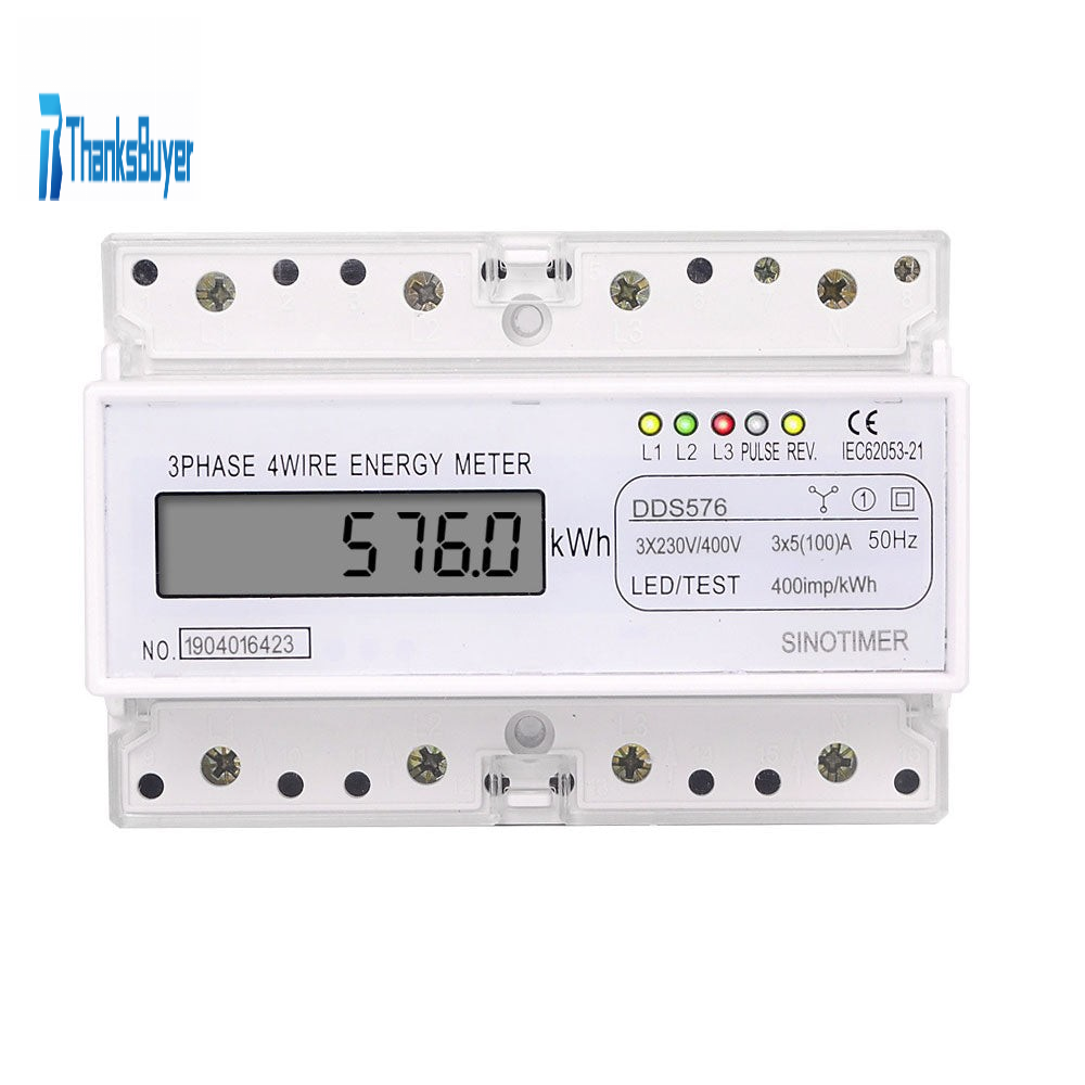 DDS576 Simply Installation Three Phases 4 Wire Digital Power Meter Ene