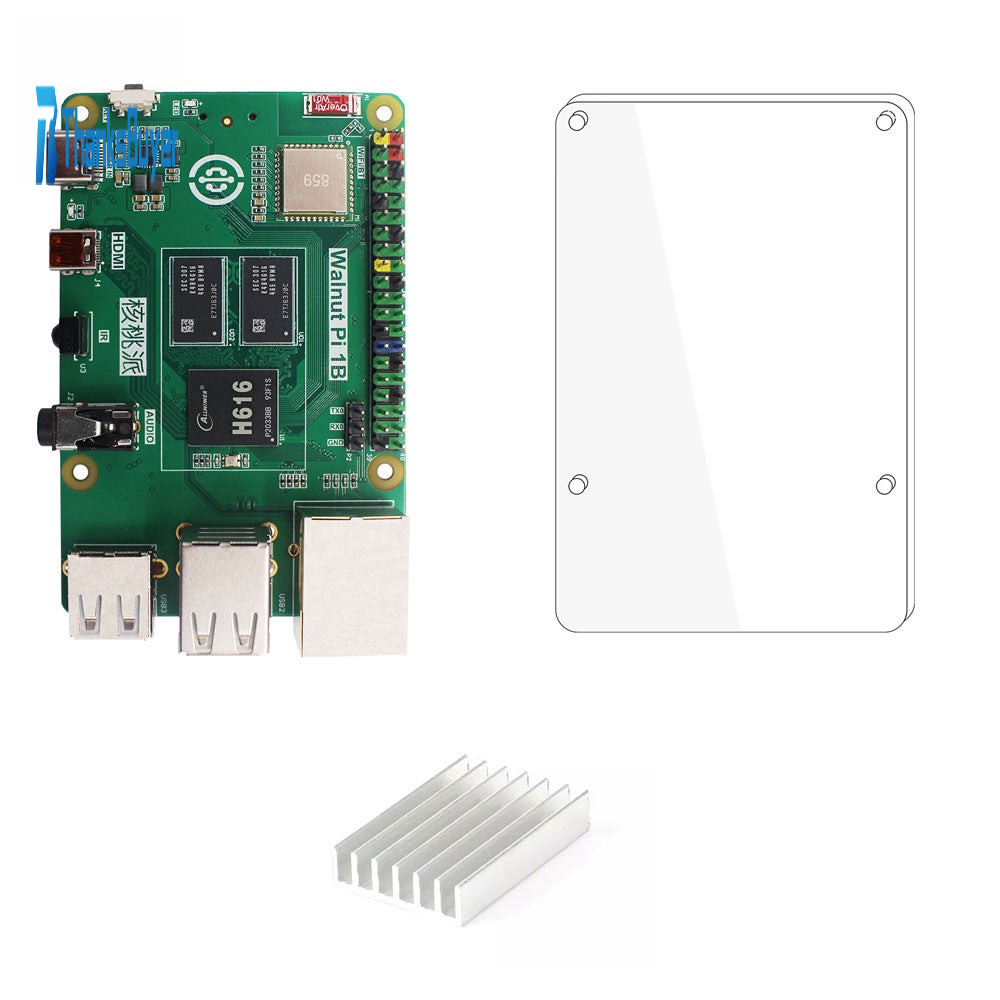 Walnut Pi 1B Development Board with Acrylic Baseboard and Dissipation