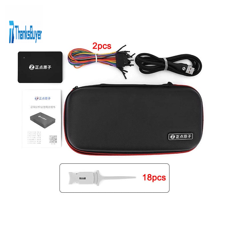 DL16 250MHz Buffer 16-Channel Logic Analyzer USB with Large Spacing Ho