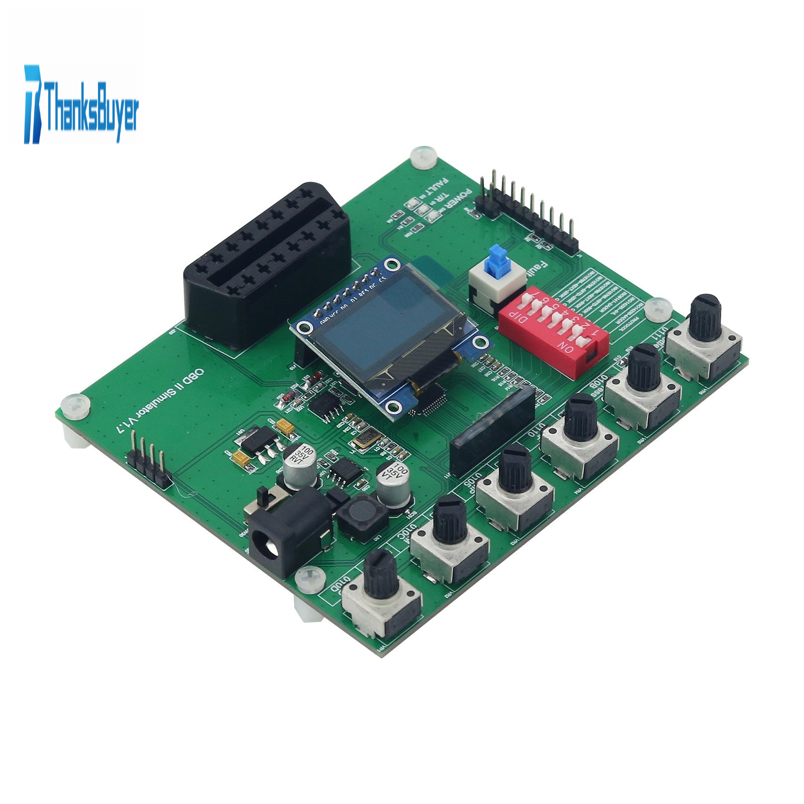 J1939 Simulator OBD II Simulator OBD2 ECU Simulator with 0.96-Inch OLE