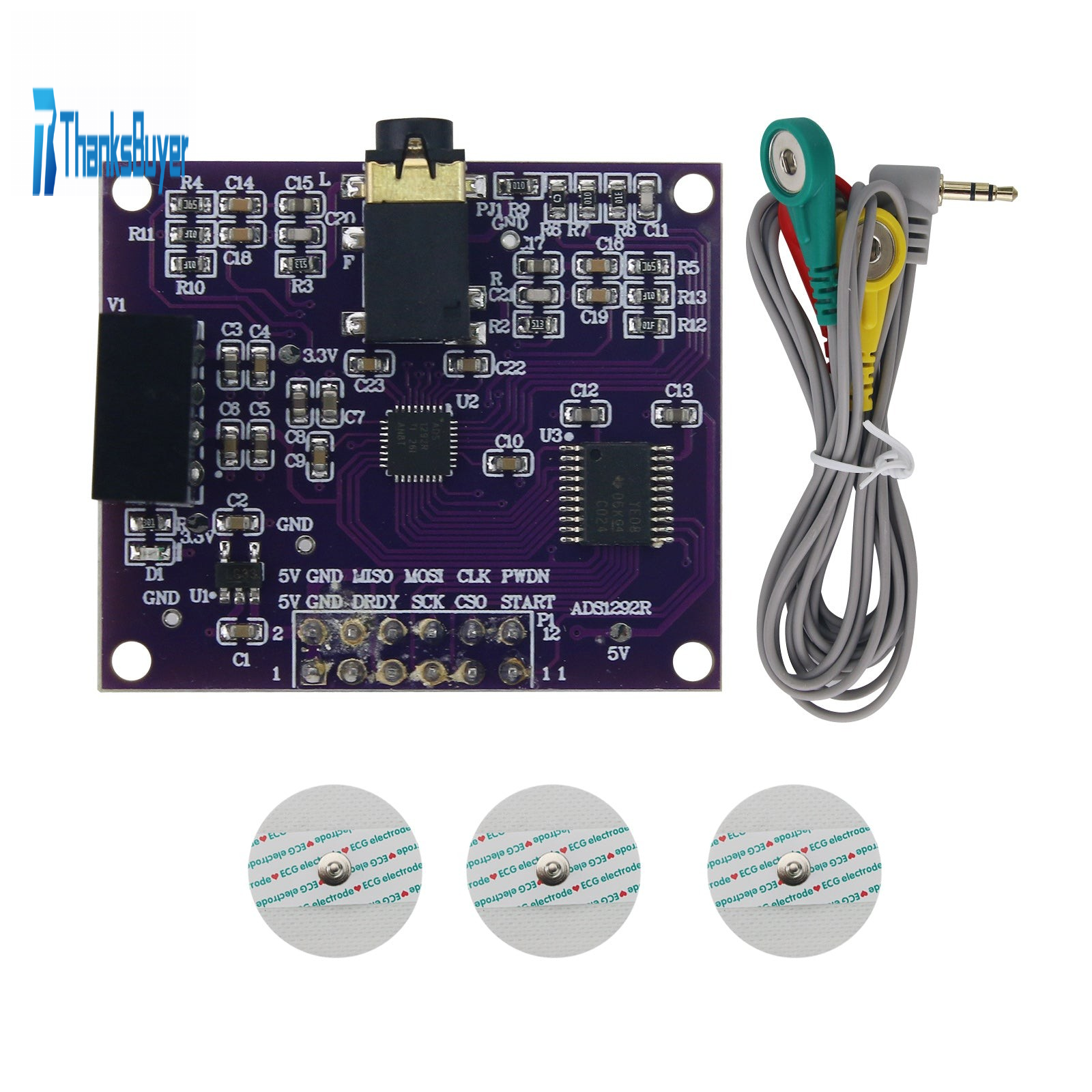 ADS1292R ECG Module ECG Front End Respiration Heart Rate Impedance Acq