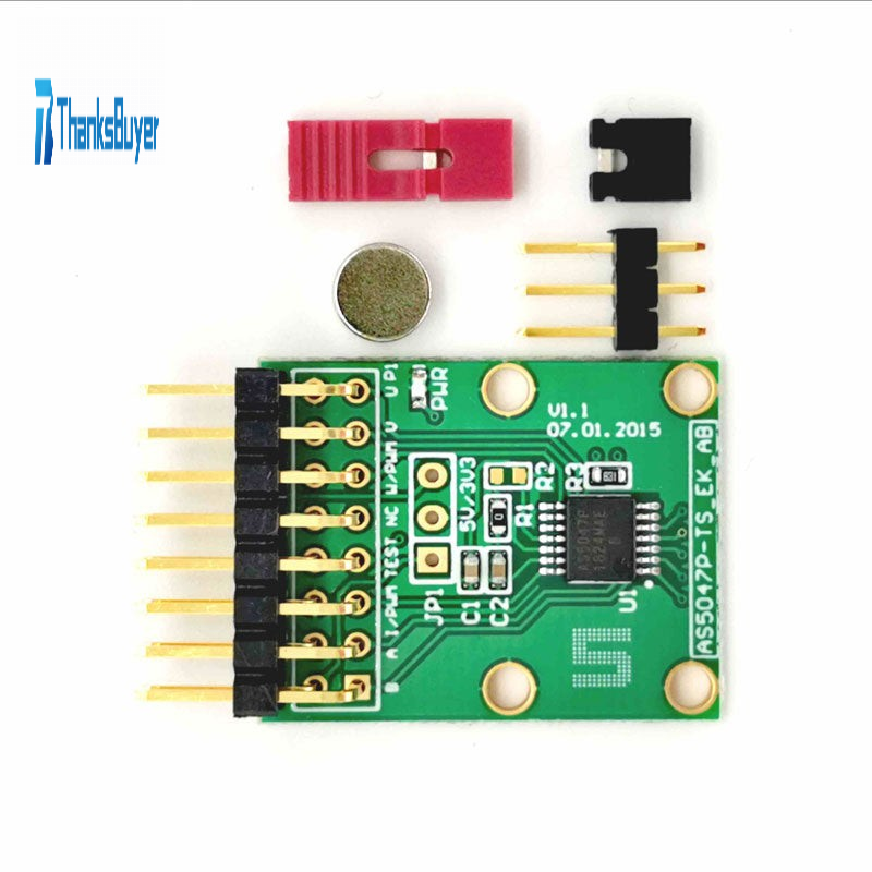 AS5047P Adapter Board Module (Bent Pin Header) 4000CPR Supports Increm