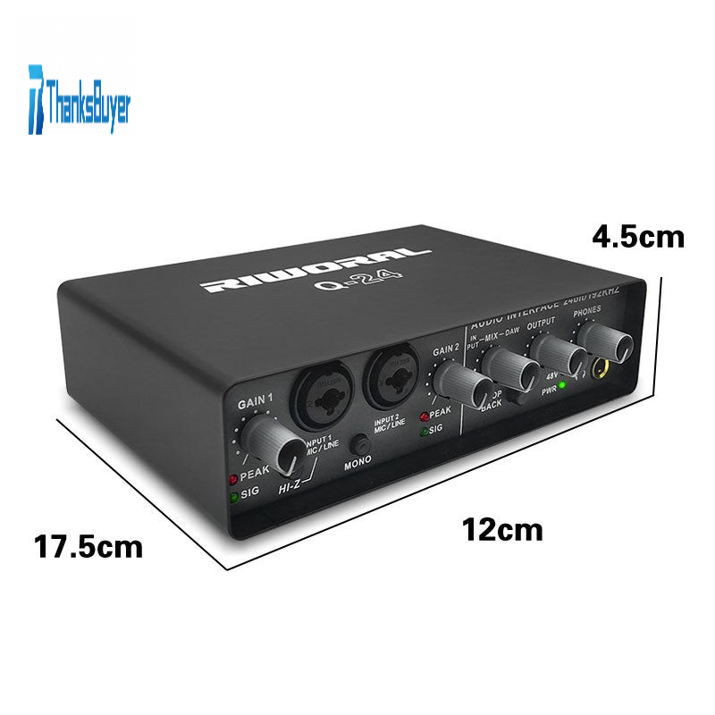 RIWORAL Q-24 Professional High-Fidelity Audio Interface 24bit/192KHz Q