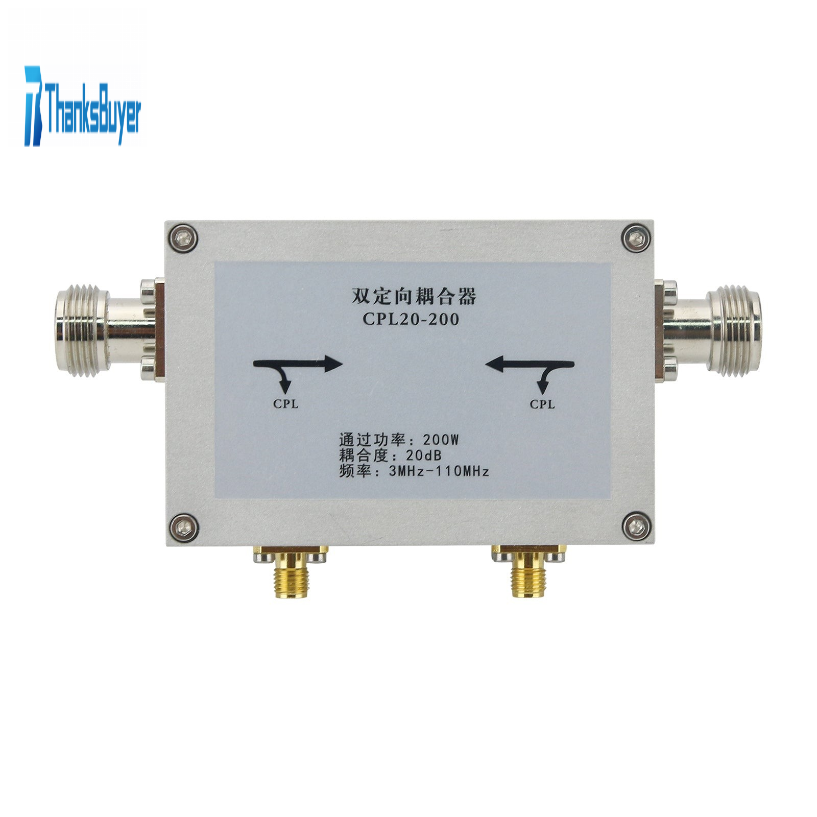3MHz-110MHz 20dB Coupling 200W High Power Bidirectional Coupler HF VHF