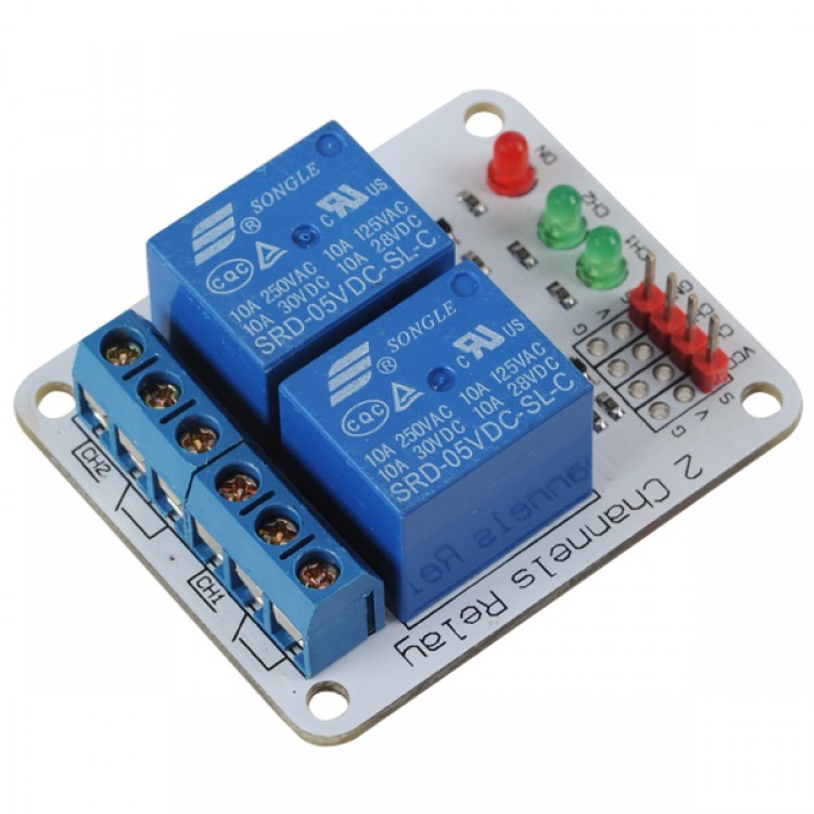 2CH 2 Channel 5V Relay Module for Arduino PIC ARM AVR MSP430 - Free ...