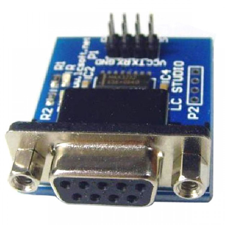 Rs232 Serial Port To Ttl Converter Module Sp3232 With Sending And Receiving Led Free Shipping