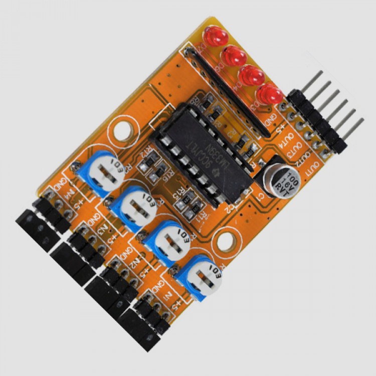 Arduino 4 Channel Infrared Detector Tracked Photoelectricity Sensor Obstacle Avoidance Module ...