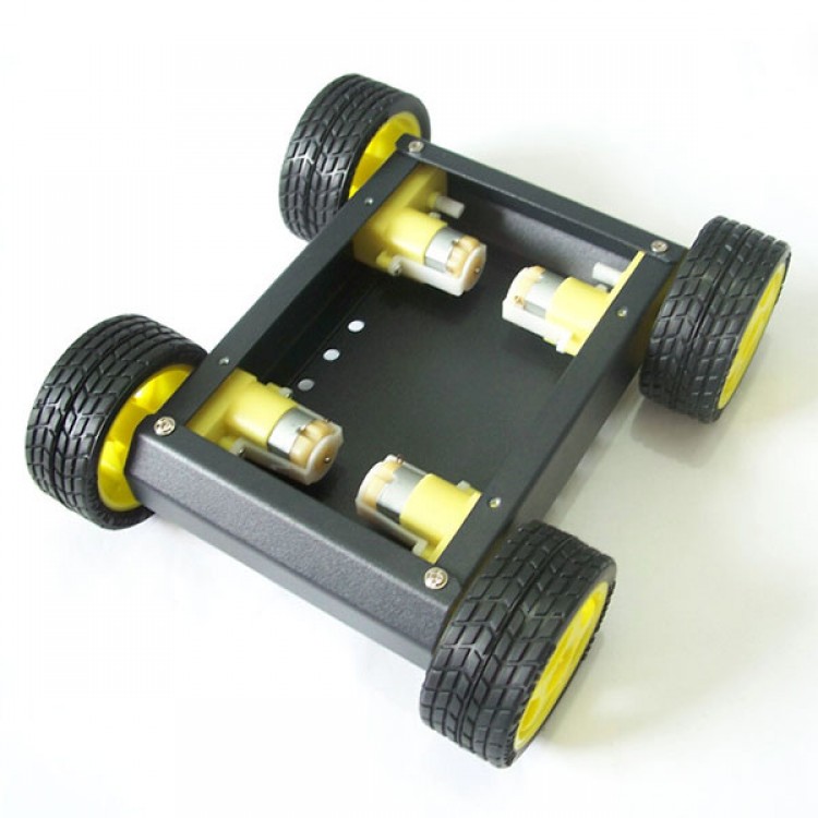 DFRobot Alloy 4 Wheel Drive Version A4WD Robotic Car Platform ...