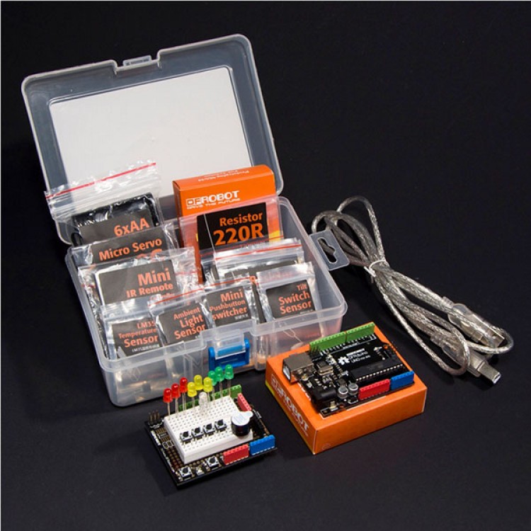 Dfrobot Dfrduino Arduino Compatible Starter Kit Fully Support Arduinio Uno R3 Free Shipping